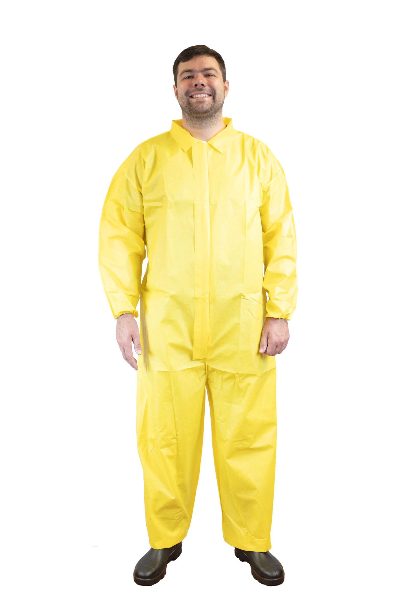Yellow Nova-Chem Chemical Coverall Elastic Wrist & Ankles – Novus